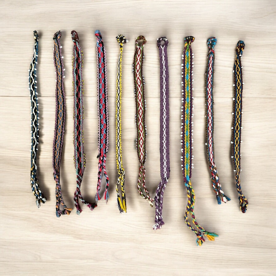 Handmade Peruvian Bracelets, woven bracelets, huayruro good luck ...