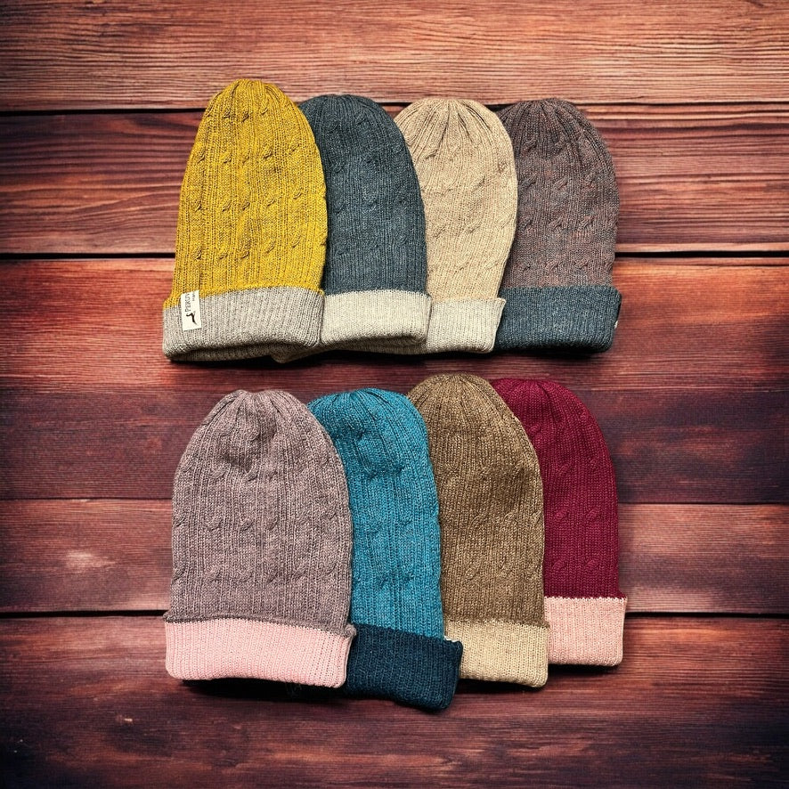 Luxury Alpaca beanies handmade in the Andes of Peru by Peruvian Accent