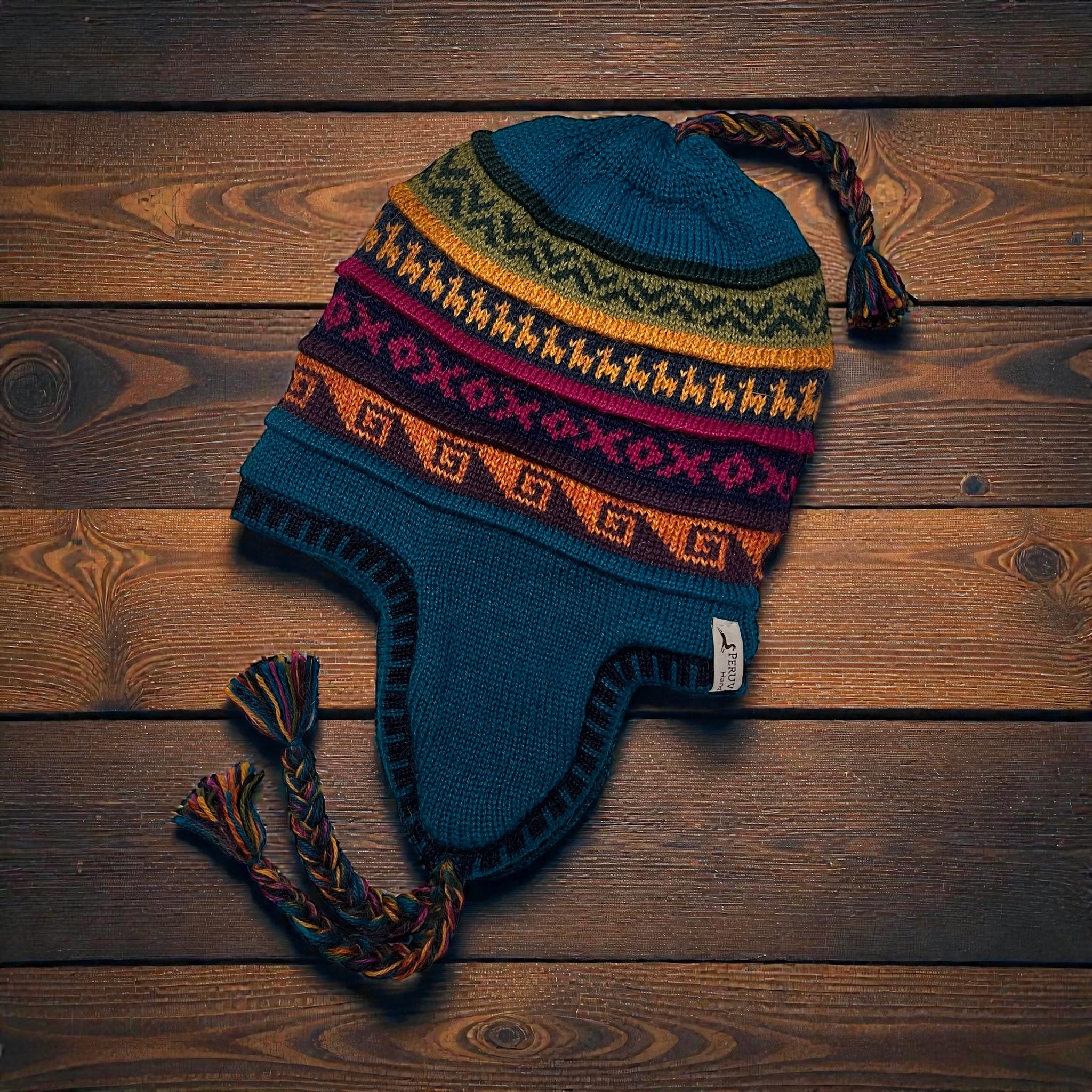 Authentic Alpaca Chullo Beanie from the Andes of Peru. – Peruvian Accent