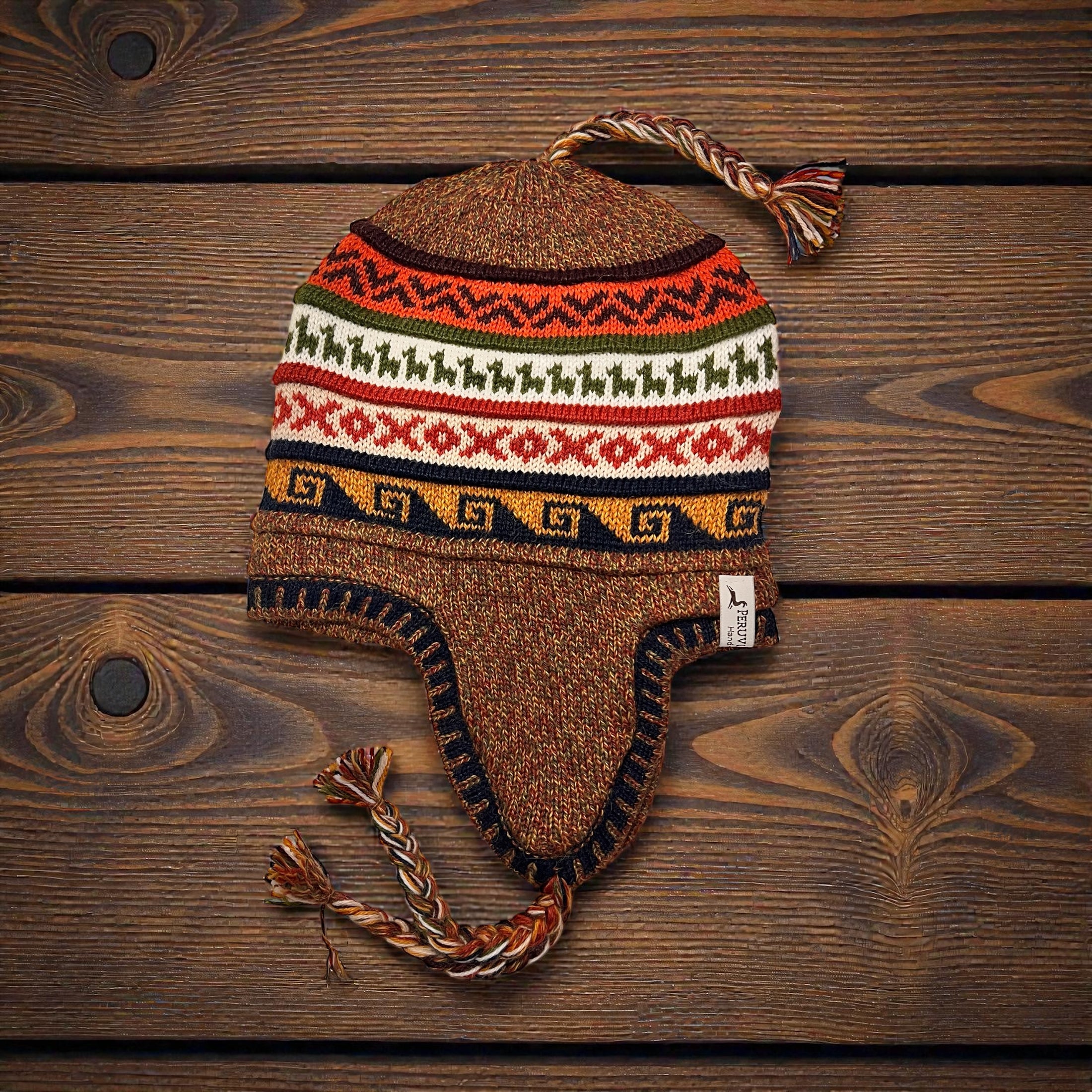 Authentic Alpaca Chullo Beanie from the Andes of Peru. – Peruvian Accent