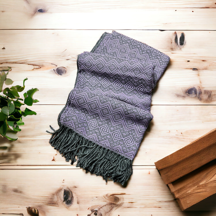 Royal Purple Alpaca blanket hand-loomed in the Andes of Peru – Peruvian ...