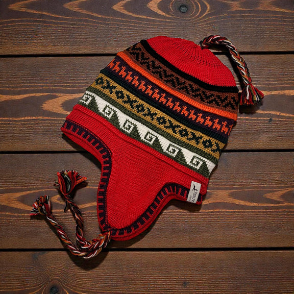 Authentic Alpaca Chullo Beanie from the Andes of Peru. – Peruvian Accent