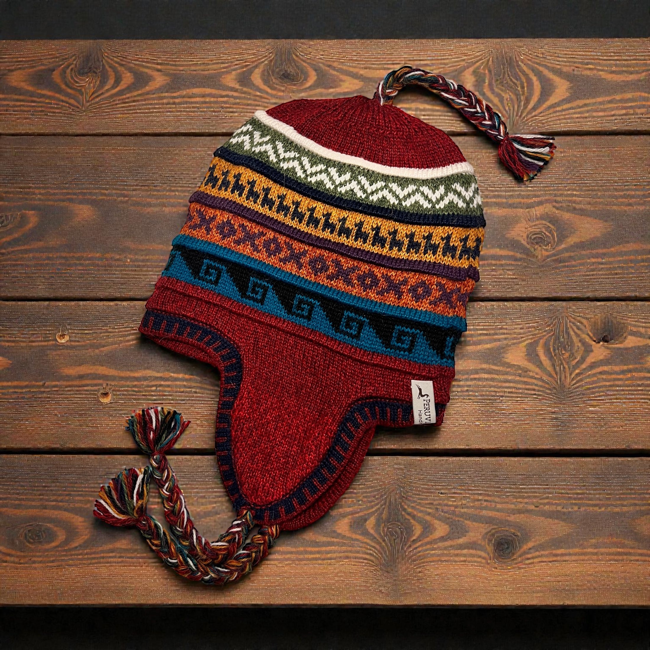 Authentic Alpaca Chullo Beanie from the Andes of Peru. – Peruvian Accent