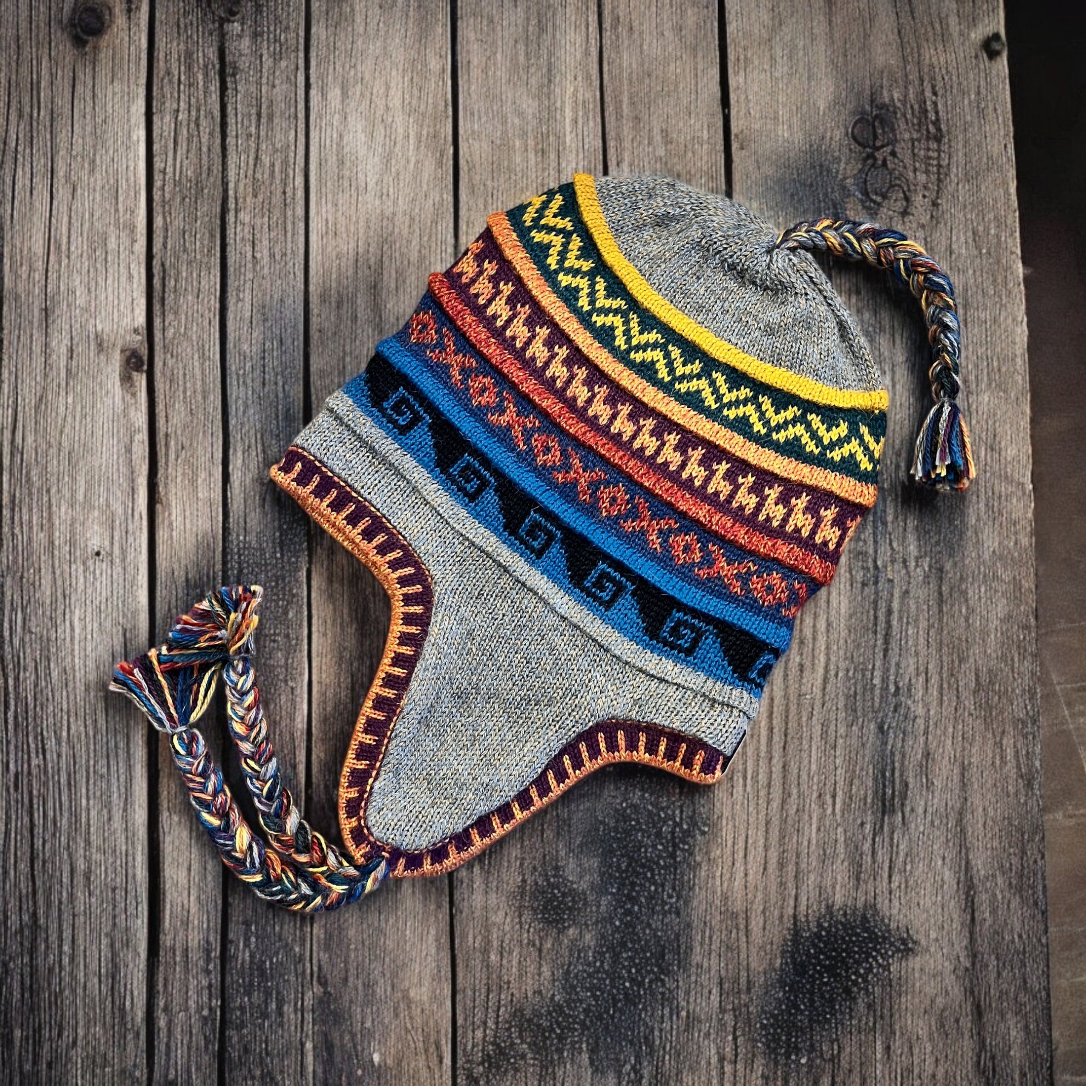 Authentic Alpaca Chullo Beanie from the Andes of Peru. – Peruvian Accent