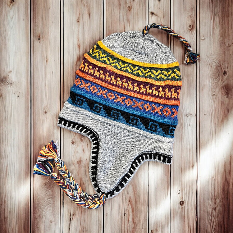Authentic Alpaca Chullo Beanie from the Andes of Peru. – Peruvian Accent