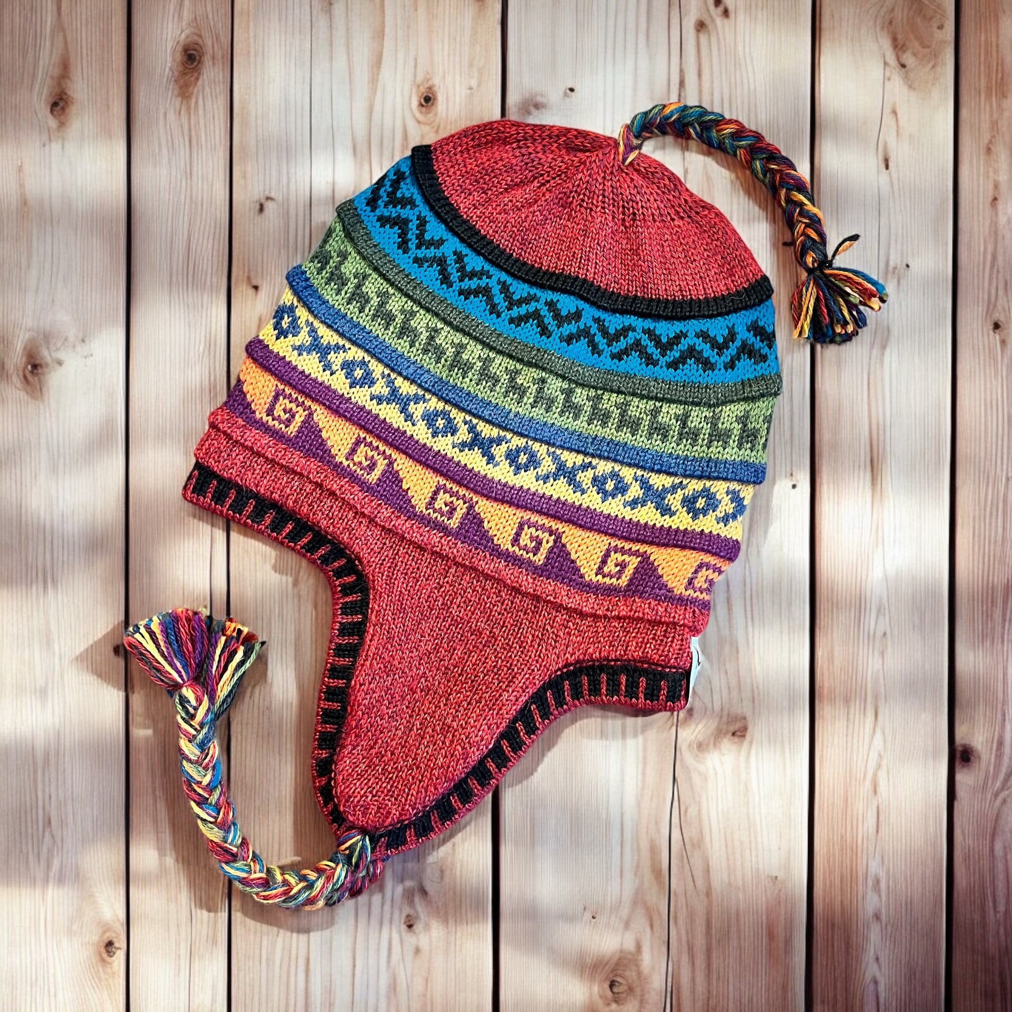 Authentic Alpaca Chullo Beanie from the Andes of Peru. – Peruvian Accent
