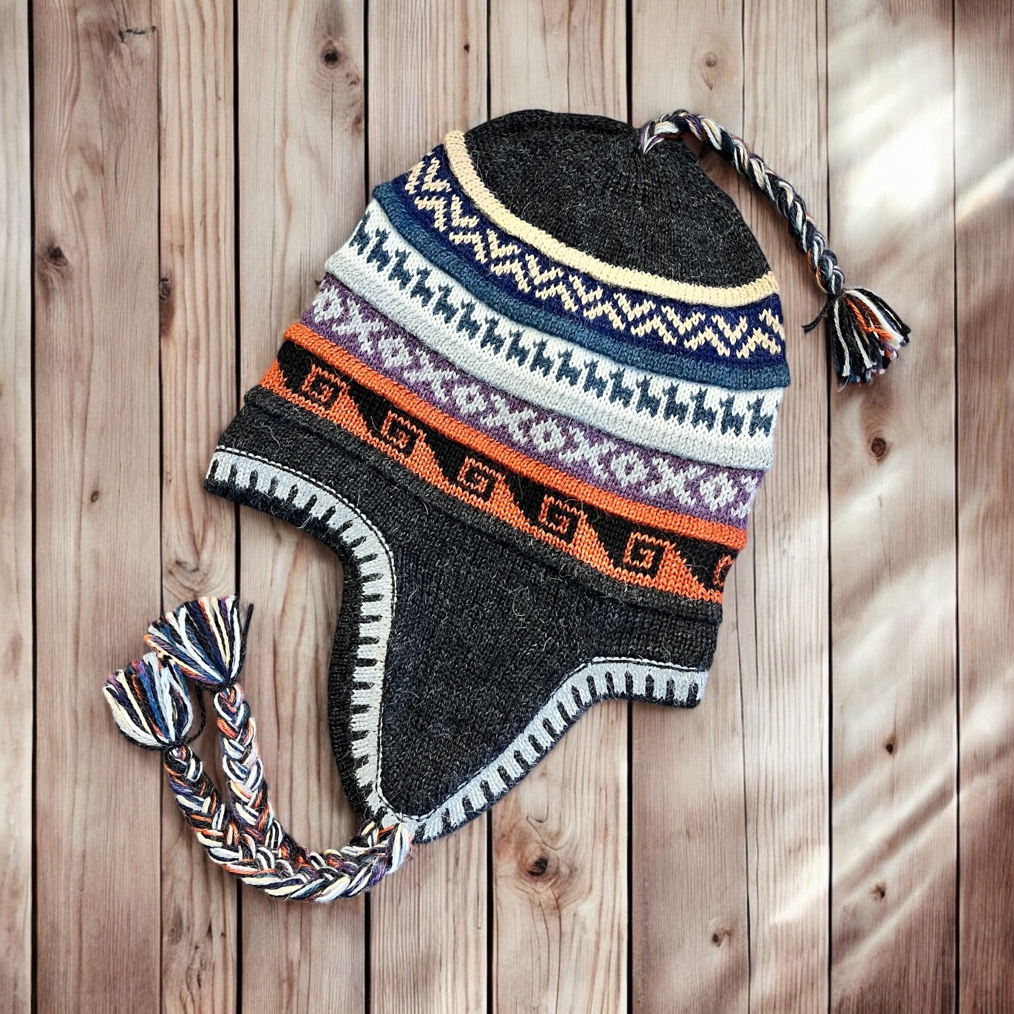 Authentic Alpaca Chullo Beanie from the Andes of Peru. – Peruvian Accent
